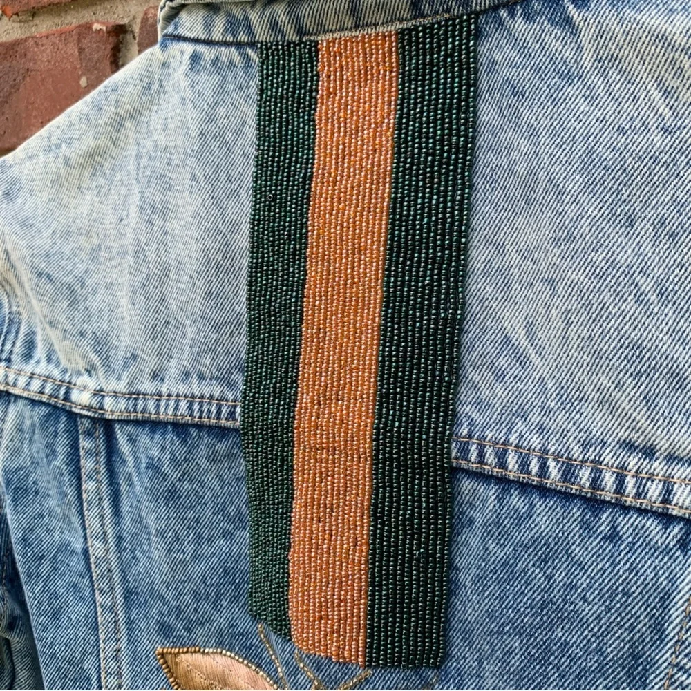 James Ascher | Jackets & Coats | James Ascher Style Beaded Bee Denim ...